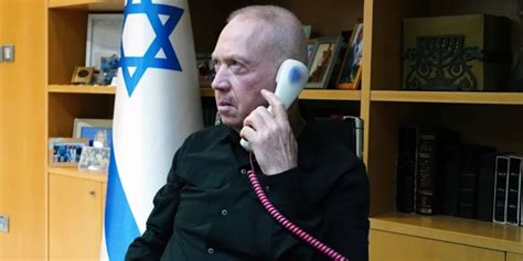 Ministro De Defensa Israel Conversa Con Su Hom Logo De Ee Uu