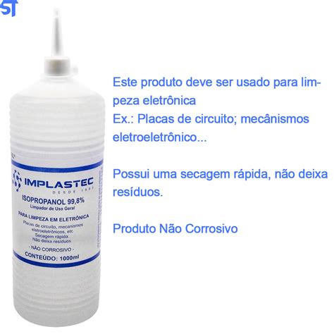 Lcool Isoprop Lico Isopropanol Implastec Garrafa Litro
