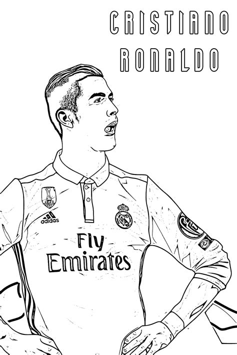 Coloriages Cristiano Ronaldo Dessin Coloriages Gratuits à Imprimer
