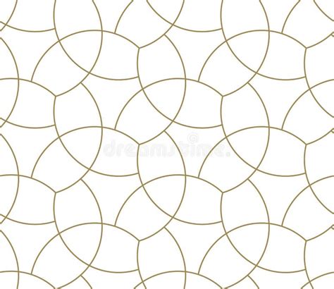 Modern Simple Geometric Vector Seamless Pattern With Gold Line Texture