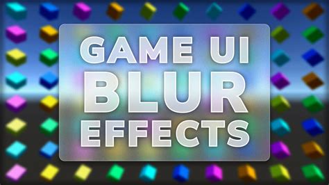 Unity UI Blur Effects Tutorial Nova YouTube