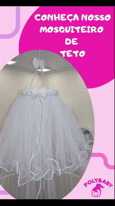Mosquiteiro De Teto Tenda Cortinado Para Berço Tulle Bebê