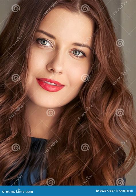 Beauty And Femininity Beautiful Woman With Long Hairstyle Natural Portrait Stock Image Image
