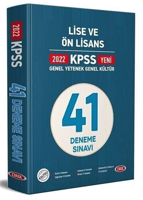 Data 2022 KPSS Lise Ön Lisans GYGK 41 Deneme 9786257753777 Kelepir