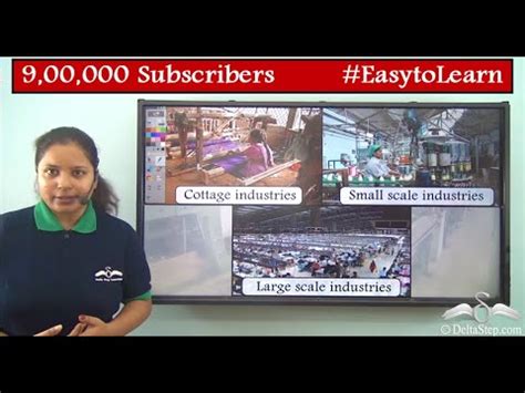 Types Of Industries Cottage Small Scale And Large Scale Youtube