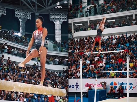 Rebeca Andrade fatura 2 ouros no último torneio antes das Olimpíadas