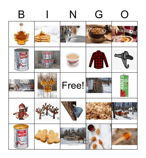 Cabane à sucre Bingo Card