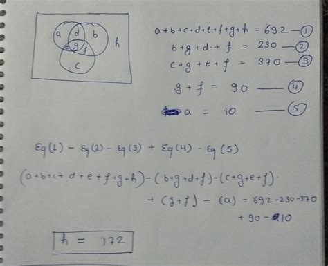 let a b c be the subset of the universal set u if n u 692 n b 230 n c 370 n b∩c