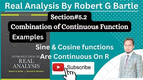 real analysis by bartle sine and cosine functions are continuous on r with proof section 5