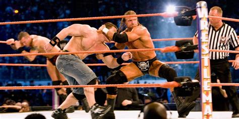 Randy Orton Vs Triple H Vs John Cena Wrestlemania 24