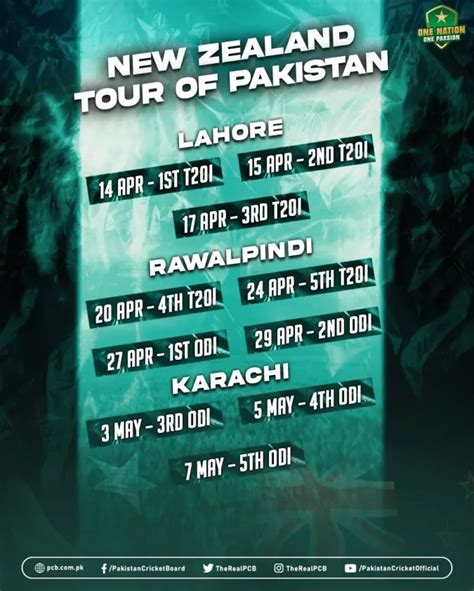 PAK Vs NZ Schedule PCB Again Makes Changes In Dates For Series