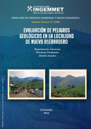 Repositorio Institucional INGEMMET Evaluación de peligros geológicos