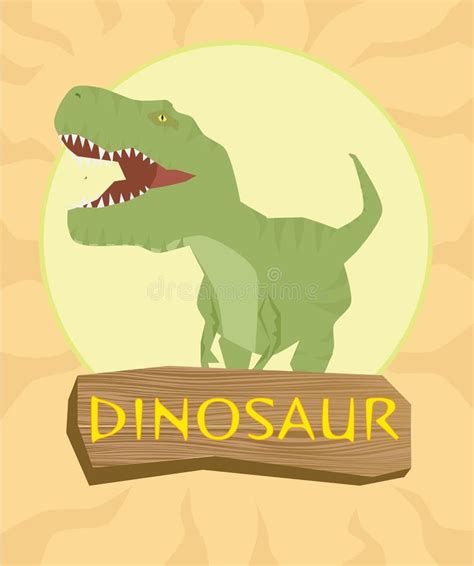 Silhueta De T rex Do Dinossauro Contra O Sol Ilustração do Vetor