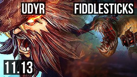 UDYR Vs FIDDLESTICKS JUNGLE 6 0 6 68 Winrate Dominating EUW