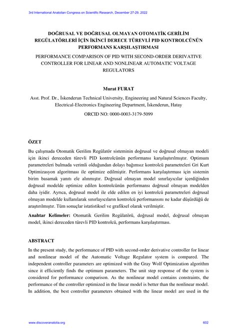 pdf performance comparison of pid with second order derivative controller for linear and