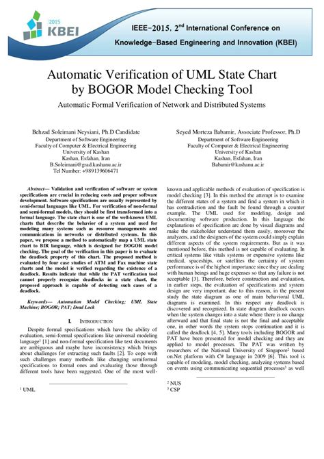 pdf automatic verification of uml state chart by bogor model checking tool automatic formal