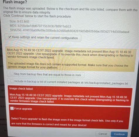image check failed installing and using openwrt openwrt forum