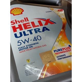 Shell Helix Ultra Fully Synthetic 5W 40 5W40 Engine Oil Minyak Hitam