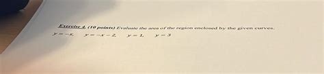 Solved Exercise Points Evaluate The Area Of The Chegg