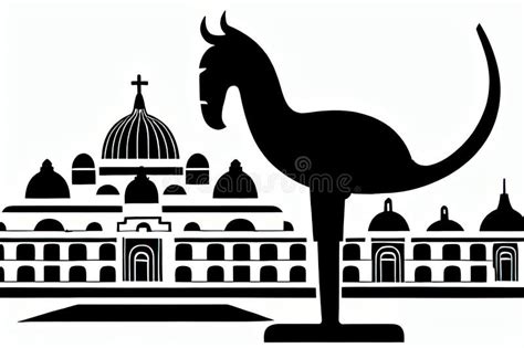 Oaxaca Oaxaca M Xico Logotipo De Ciudad En Blanco Y Negro Ai