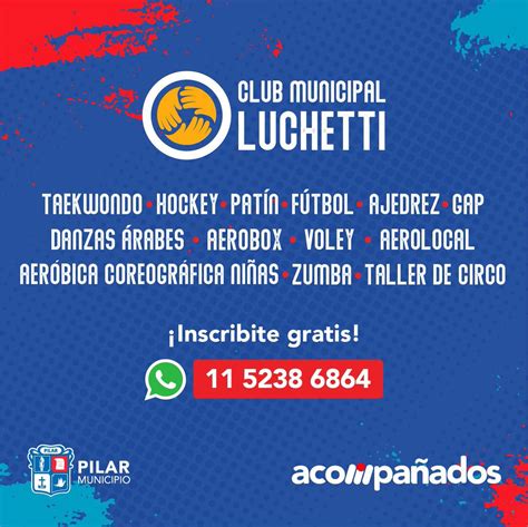 Municipalidad Pilar on Twitter Inscribite en tu club más cercano y
