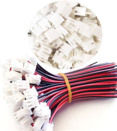 Lot De 100 Connecteurs JST XH2 54 2P 2 54 Mm 2 Broches 15 Cm Amazon