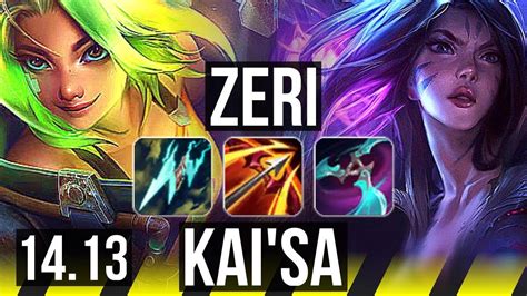 Zeri Thresh Vs Kai Sa Annie Adc Solo Kills Winrate