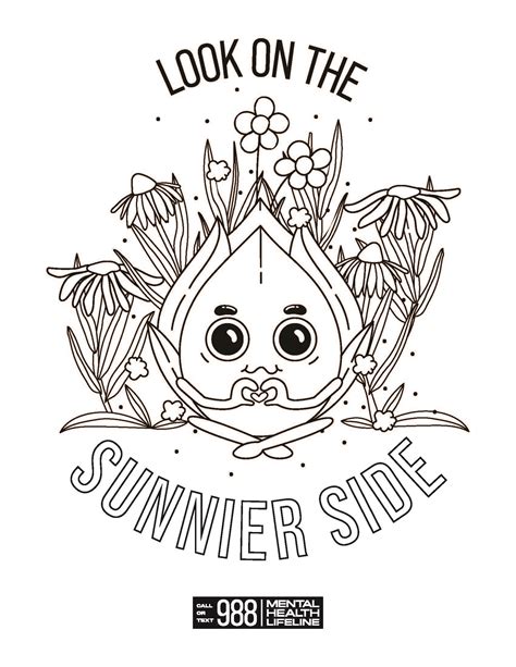 Look On The Sunnier Side Coloring Sheet Oklahoma S Mental Health