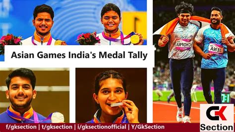 जन भरत न एशय खल म अब तक कतन पदक जत India Medal Tally