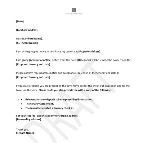 Sample Notice Letter To Landlord For Moving Out With Regard To Giving