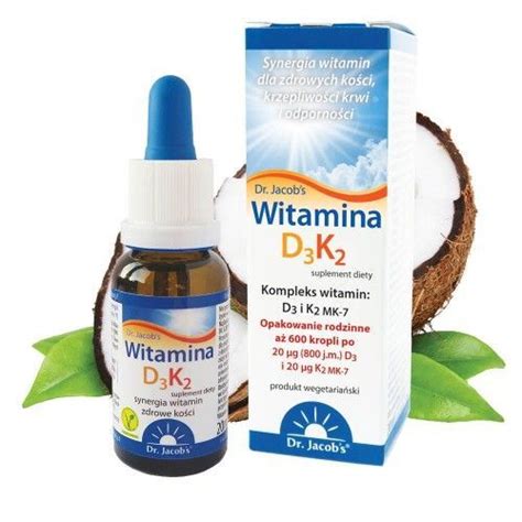 Dr Jacobs Witamina D3K2 Krople 20 ml Wzmacnia odporność cena opinie