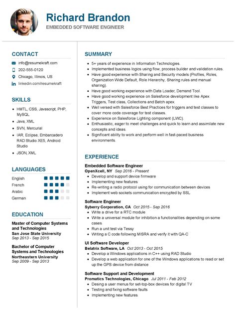 Embedded Software Engineer Resume Example In 2024 ResumeKraft