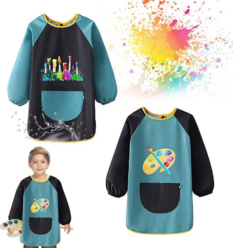 RobLuX 2 Pièces Tablier Peinture Enfant 7 12 ans Blouse Peinture