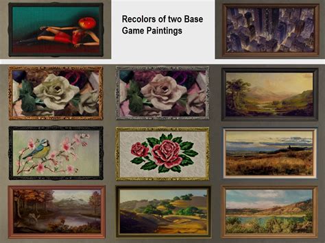 Mod The Sims Recolors Of Two Base Game Paintings