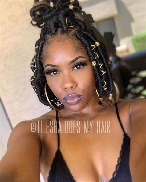 25 Trendy Ways To Pull Off Short Faux Locs Page 2 Of 2 StayGlam