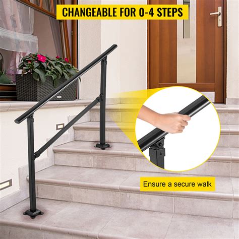 Vevor Outdoor Stair Railing Fits For Steps Transitional Wrought
