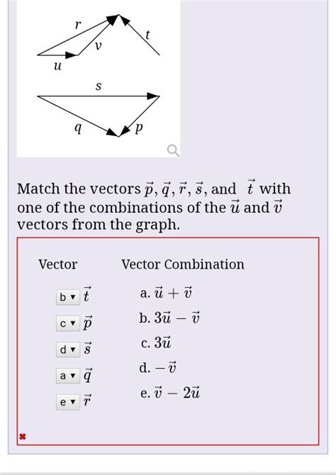 solved write the vector shown below as a combination of