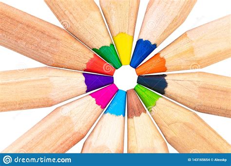 L Pices Clasificados Del Color Aislados En El Fondo Blanco Foto De