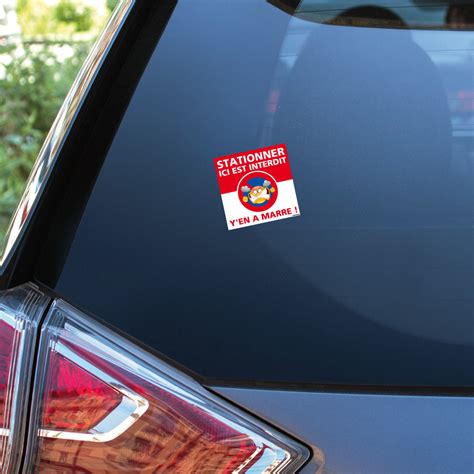 6 Autocollants Stationner Ici Cest Interdit Stickers Interdit De