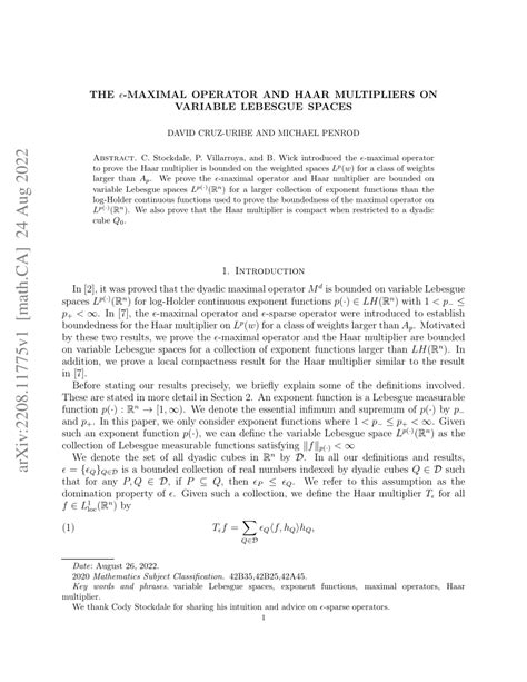 pdf the epsilon maximal operator and haar multipliers on variable lebesgue spaces