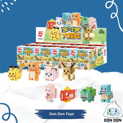 Jual Ready Stok Mainan Bricks Balok 3D DIY Qman Pokemon Quest Blind Box