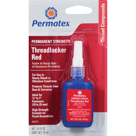 Permatex Adh Sif Frein Filet Rouge Lev Ml Bouteille Scn