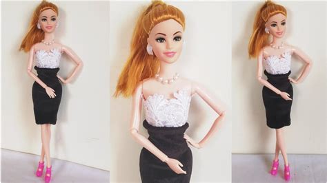 DIY Very Easy Barbie Dress Doll Dress Making YouTube