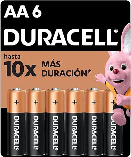 DURACELL Pilas AA alcalinas baterías AA de larga duración 1 5V