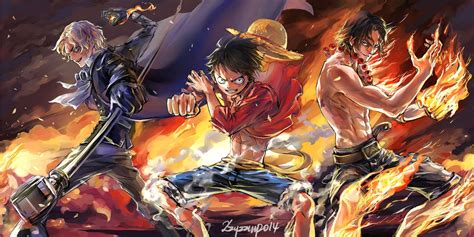 One Piece Monkey D Luffy Sabo Portgas D Ace HD Wallpaper
