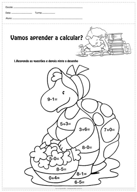 Atividades De Adi O E Subtra O Para O Ano Ler E Aprender 20384 The