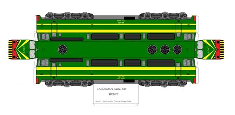 Recortables Locomotoras RENFE Asociacion Cultural Mesaches