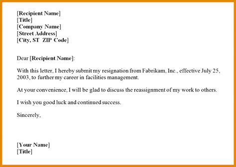 3 Resignation Email Template FabTemplatez