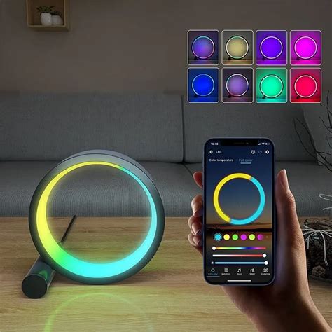 6 10 In Ak Ll LED Gece Lambas RGB Masa St Atmosfer Masa Lambas App