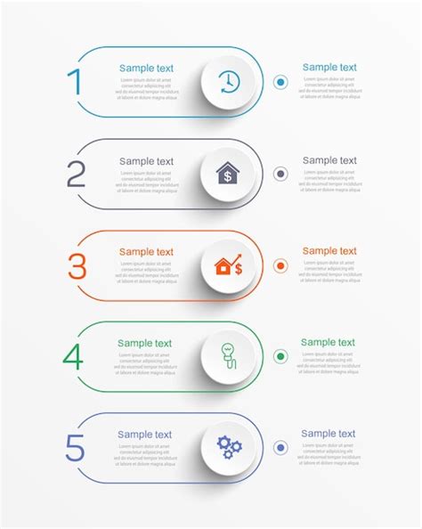 Premium Vector Business Infographic Design Template With 5 Options